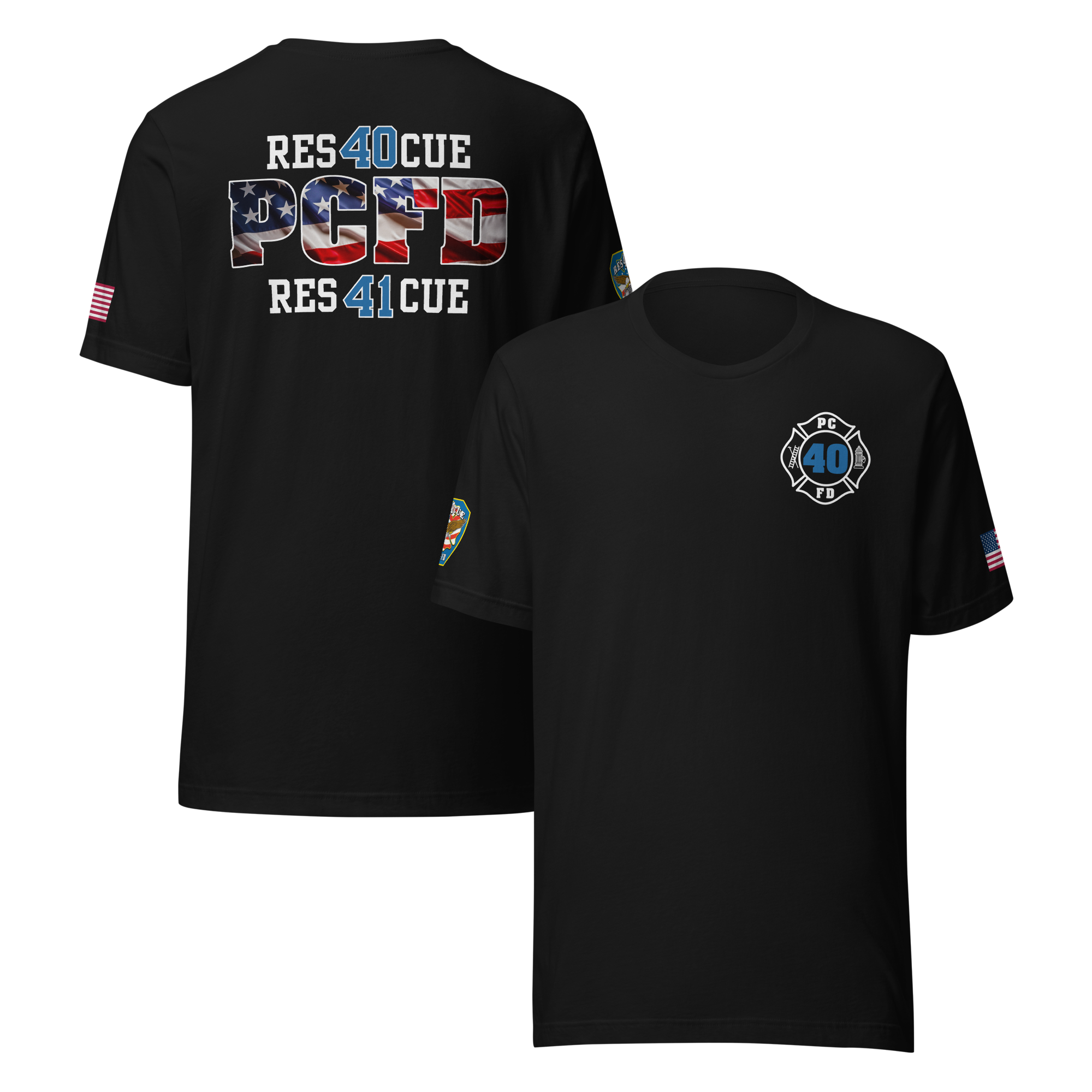 Rescue 40 — PCFD Patriotic Edition Tee – Frank's WearHouse